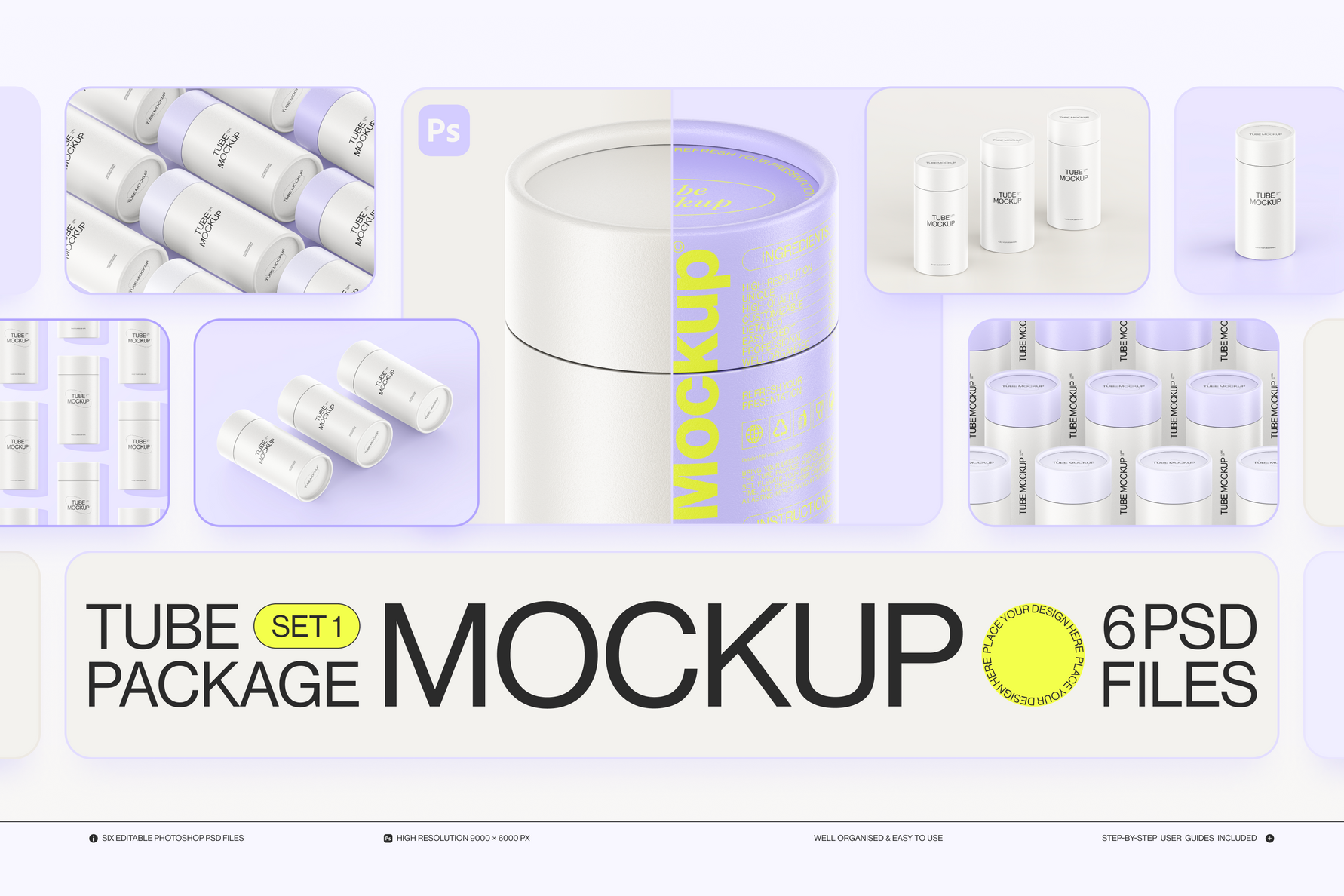 Paper Tube Package Mockup Set 1 – Samolevsky