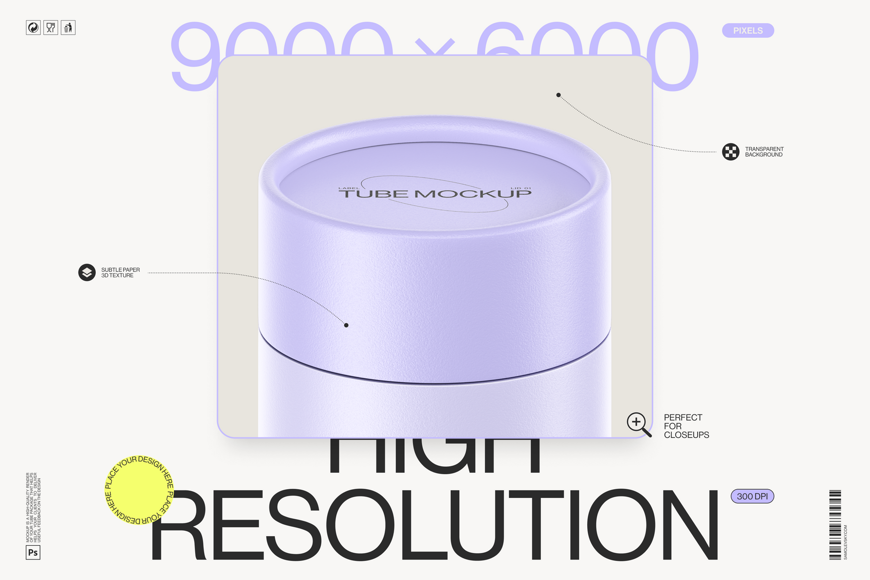 Paper Tube Package Mockup Set 1 – Samolevsky