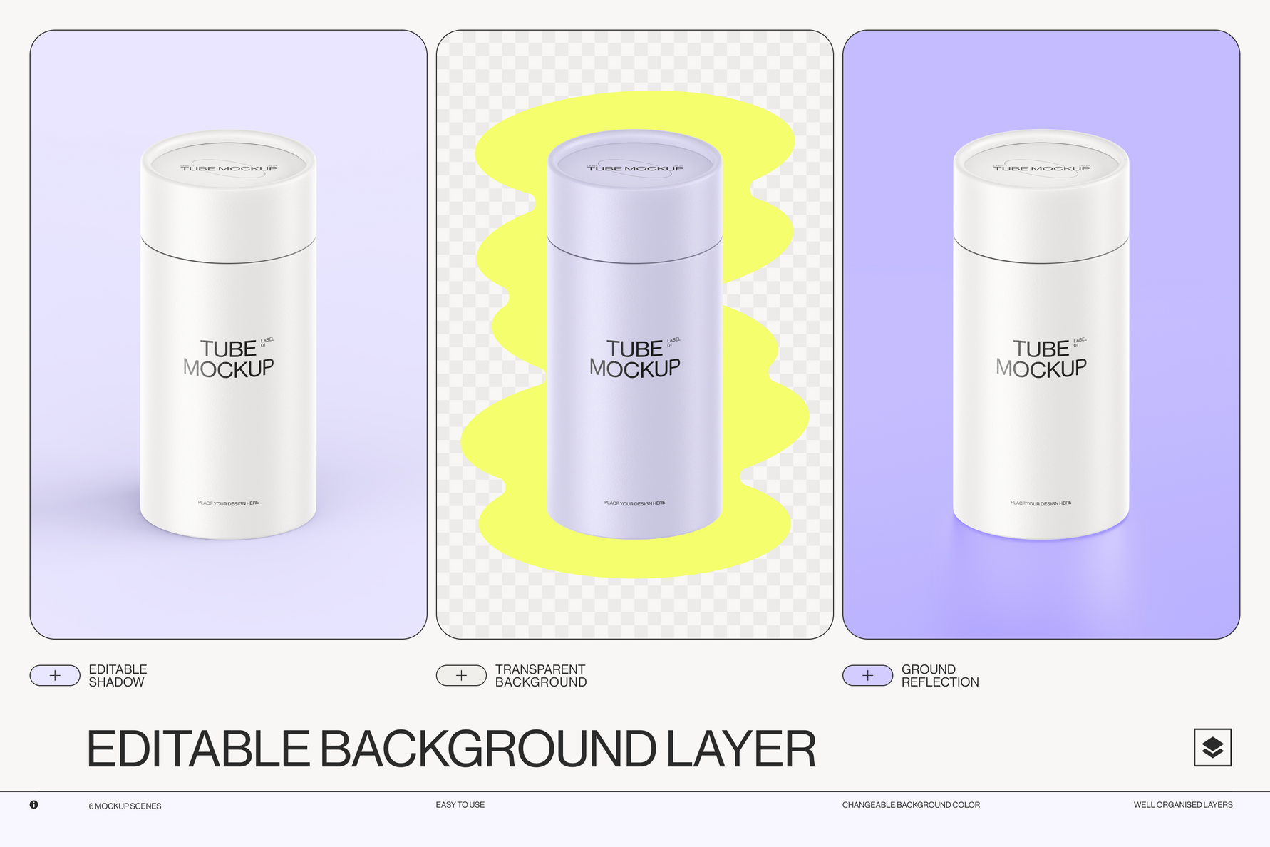 Paper Tube Package Mockup Set 1 – Samolevsky