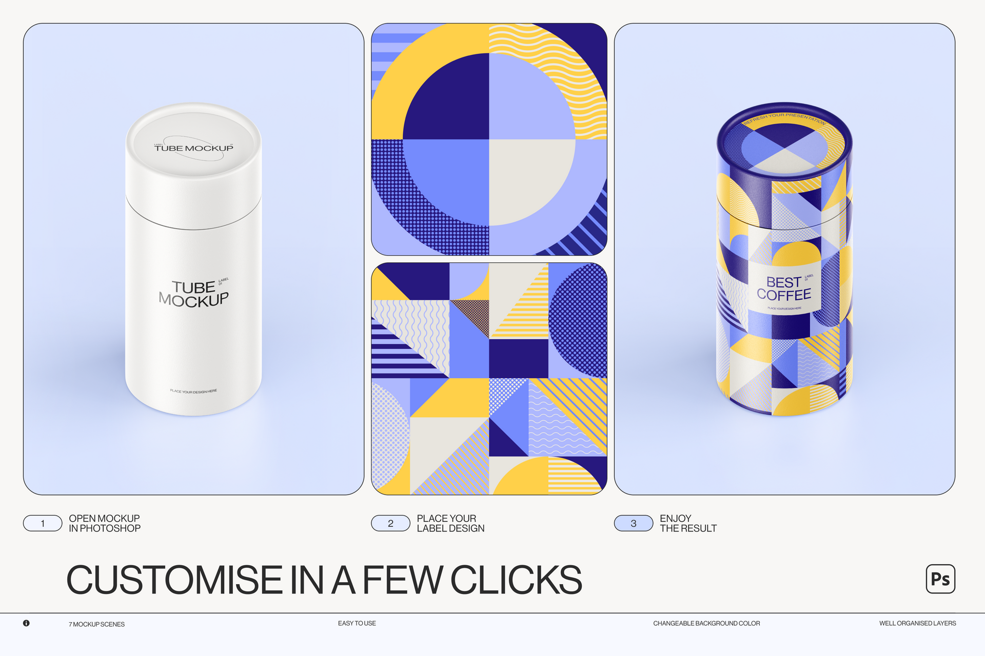 Paper Tube Package Mockup Set 2 – Samolevsky