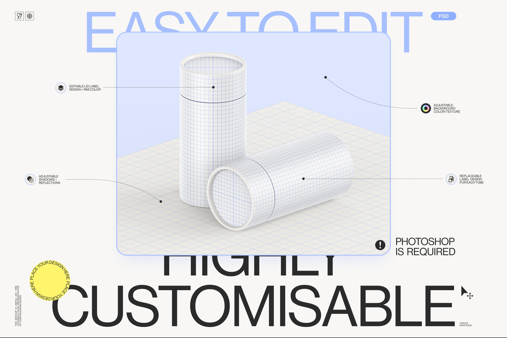 Paper Tube Package Mockup Set 2 – Samolevsky