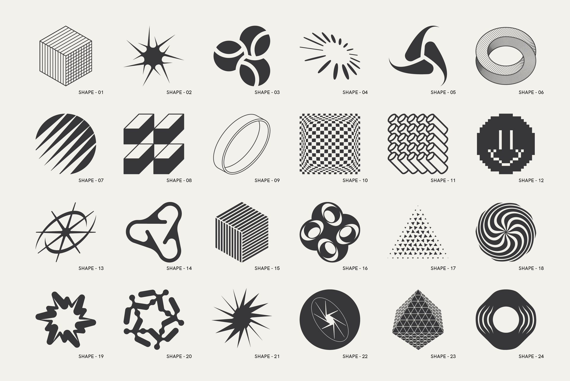 120 Abstract Geometric Shapes. Part 1 – Samolevsky