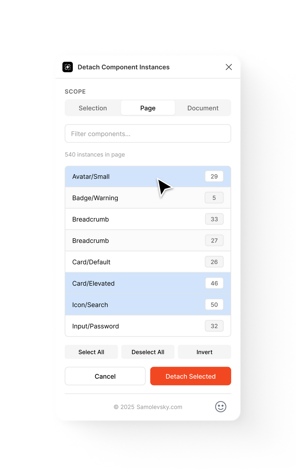 Detach Component Instances – Samolevsky