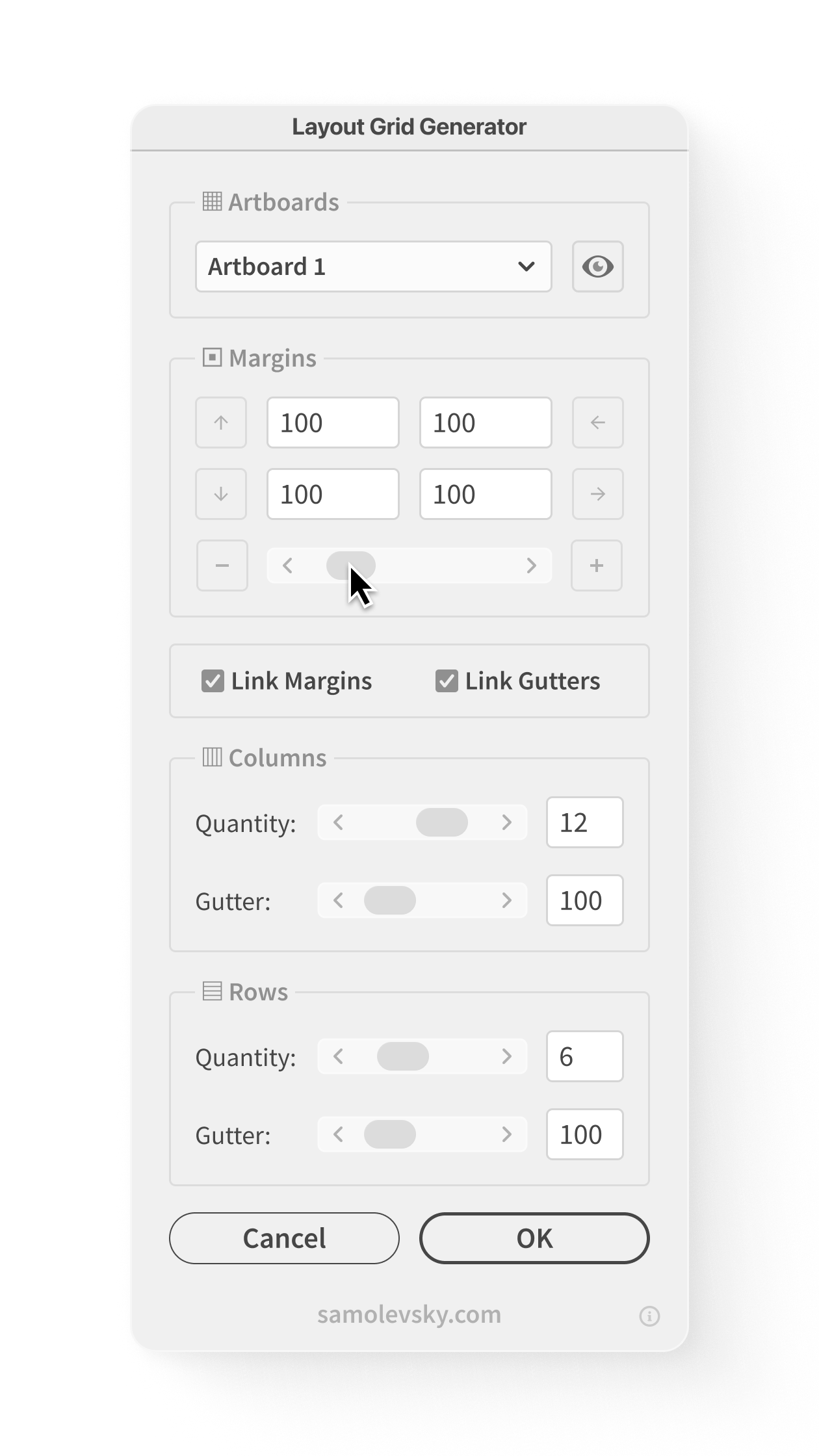 Layout Grid Generator – Samolevsky