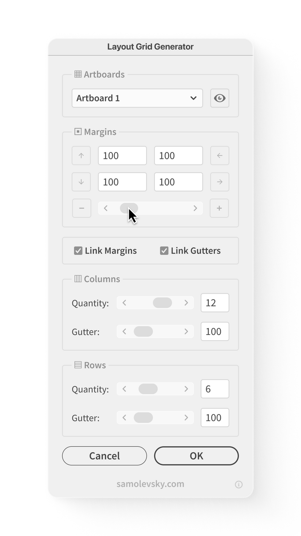Layout Grid Generator – Samolevsky