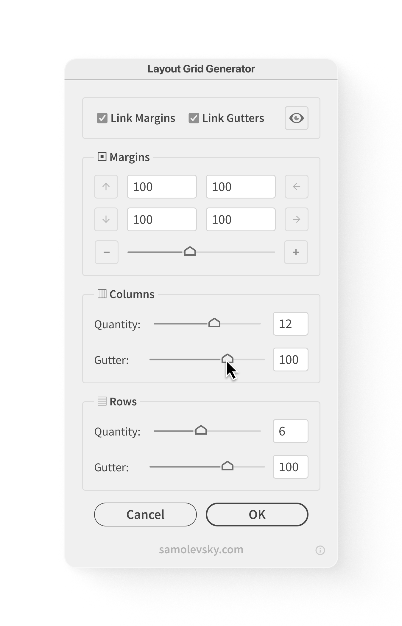 Layout Grid Generator – Samolevsky