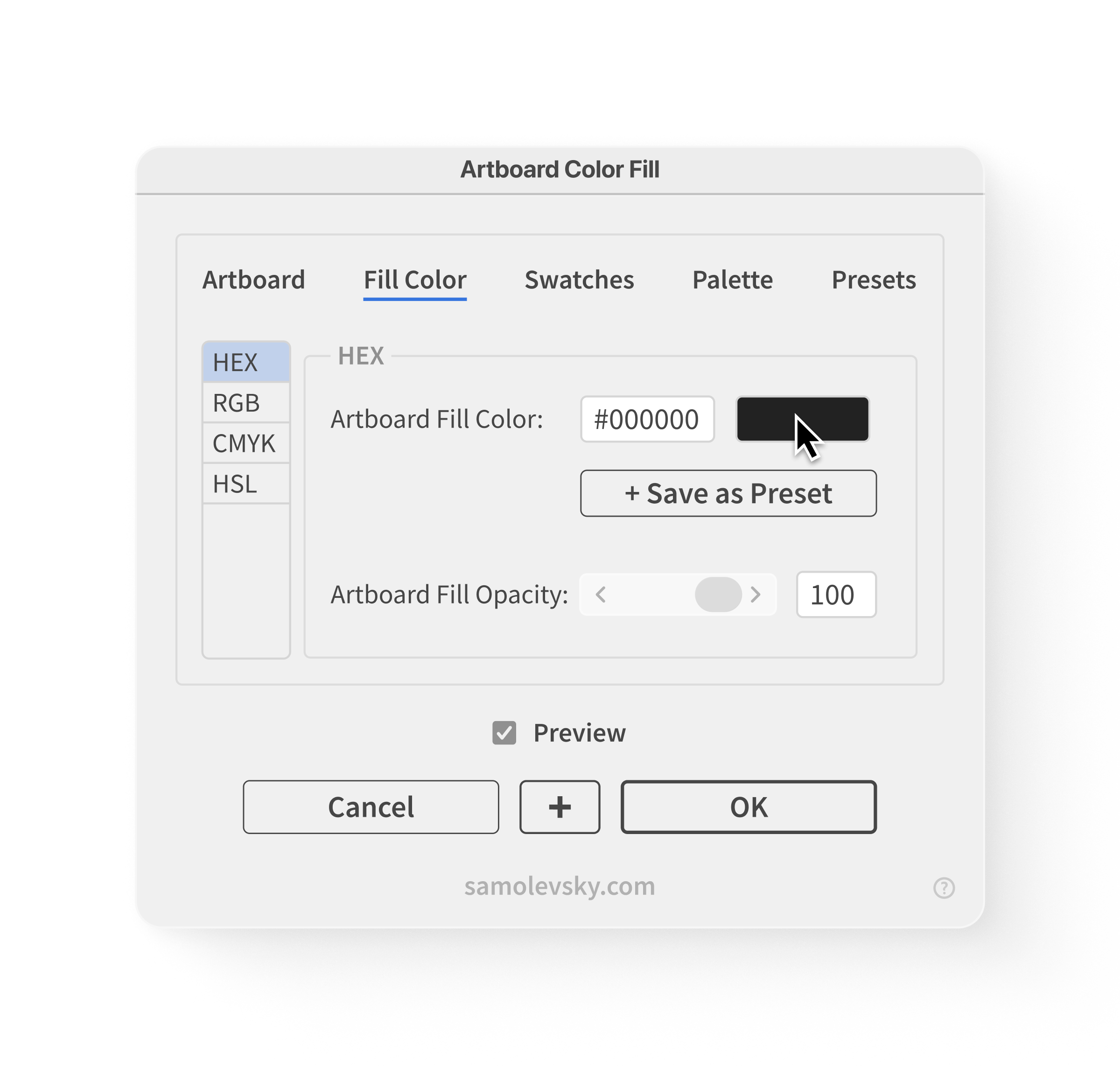 Artboard Color Fill – Samolevsky