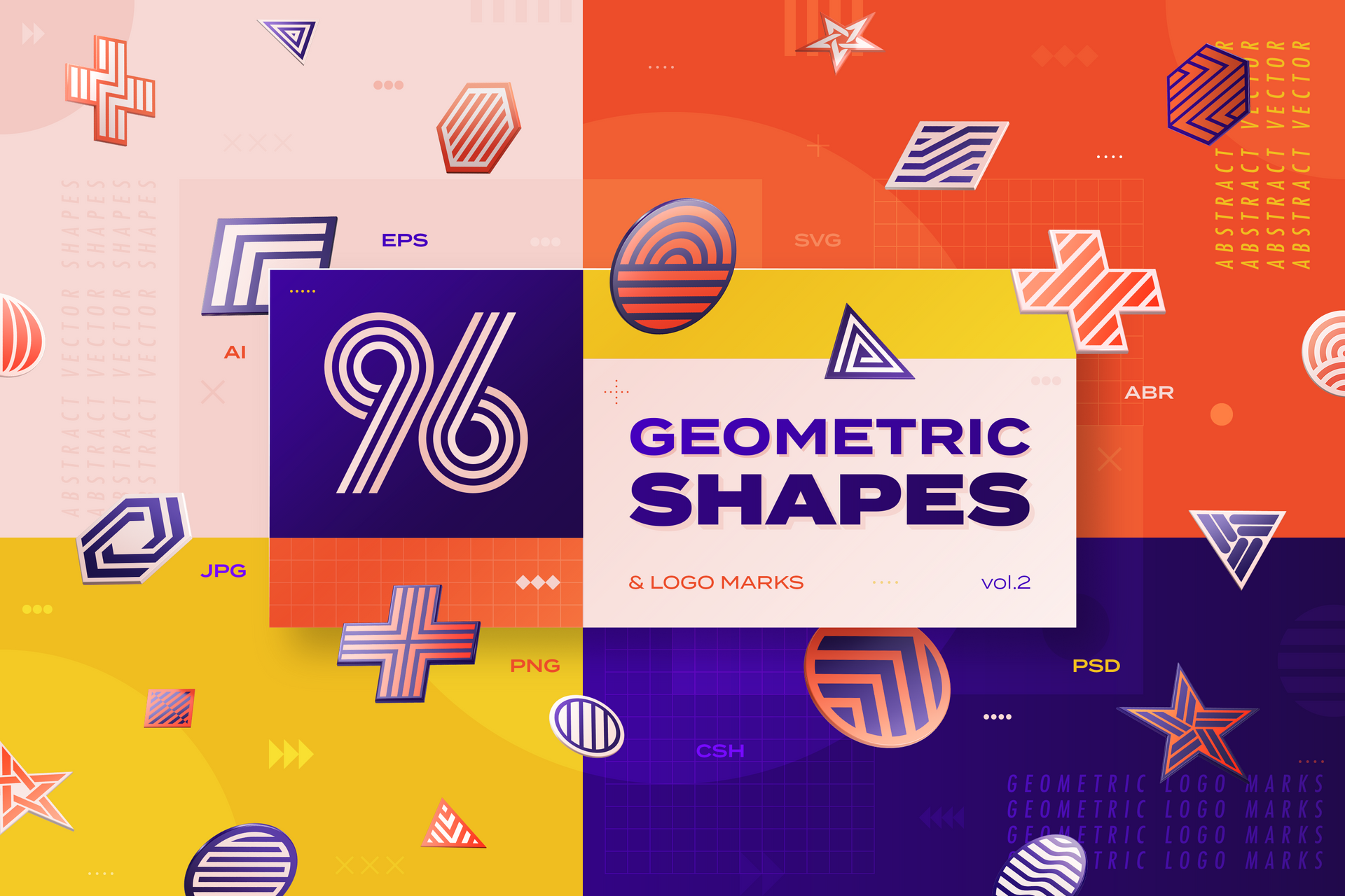 96 Geometric shapes & logo marks collection vol.2 – Samolevsky