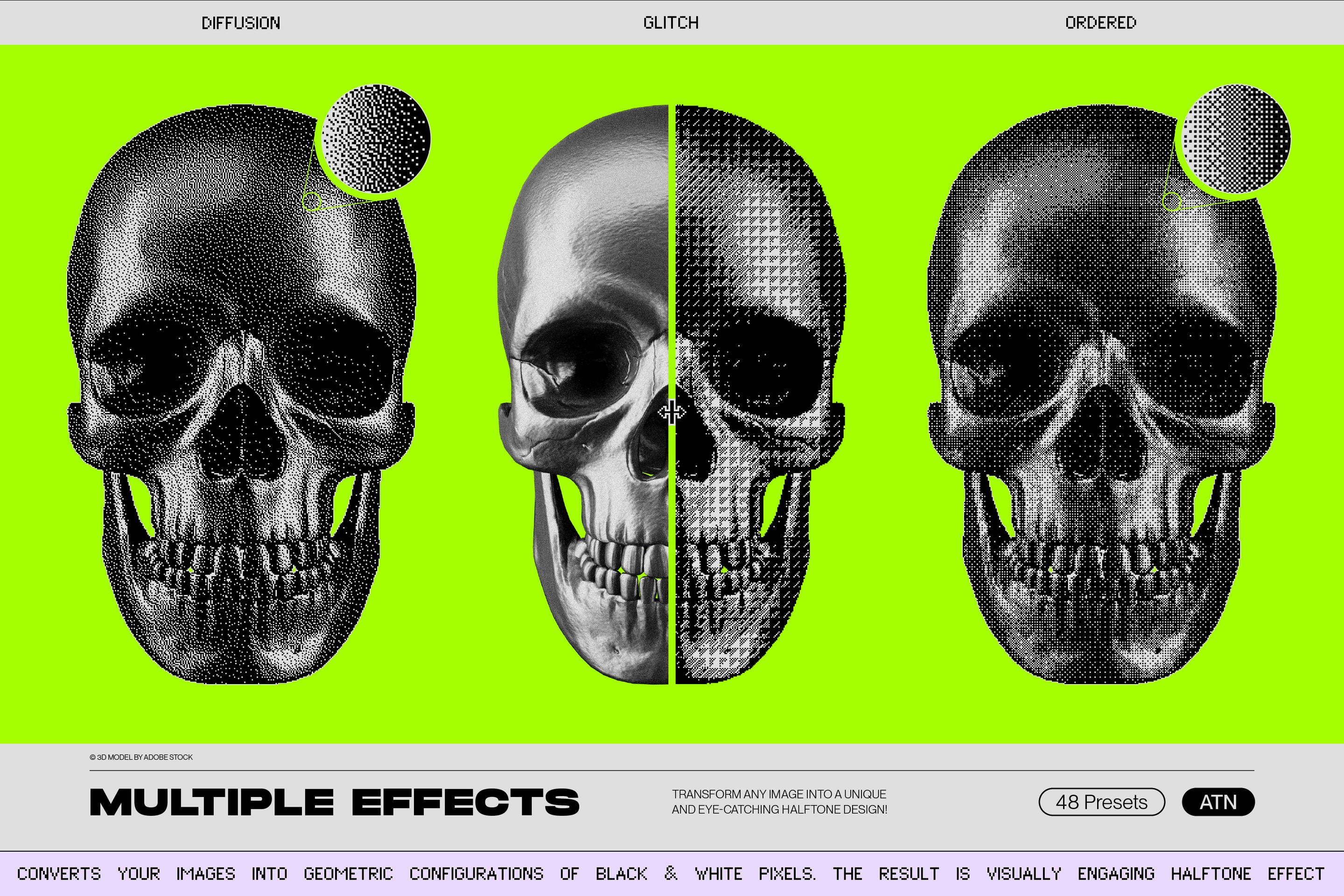 Bitmap Lab - One-Click Pixel Halftone Action – Samolevsky