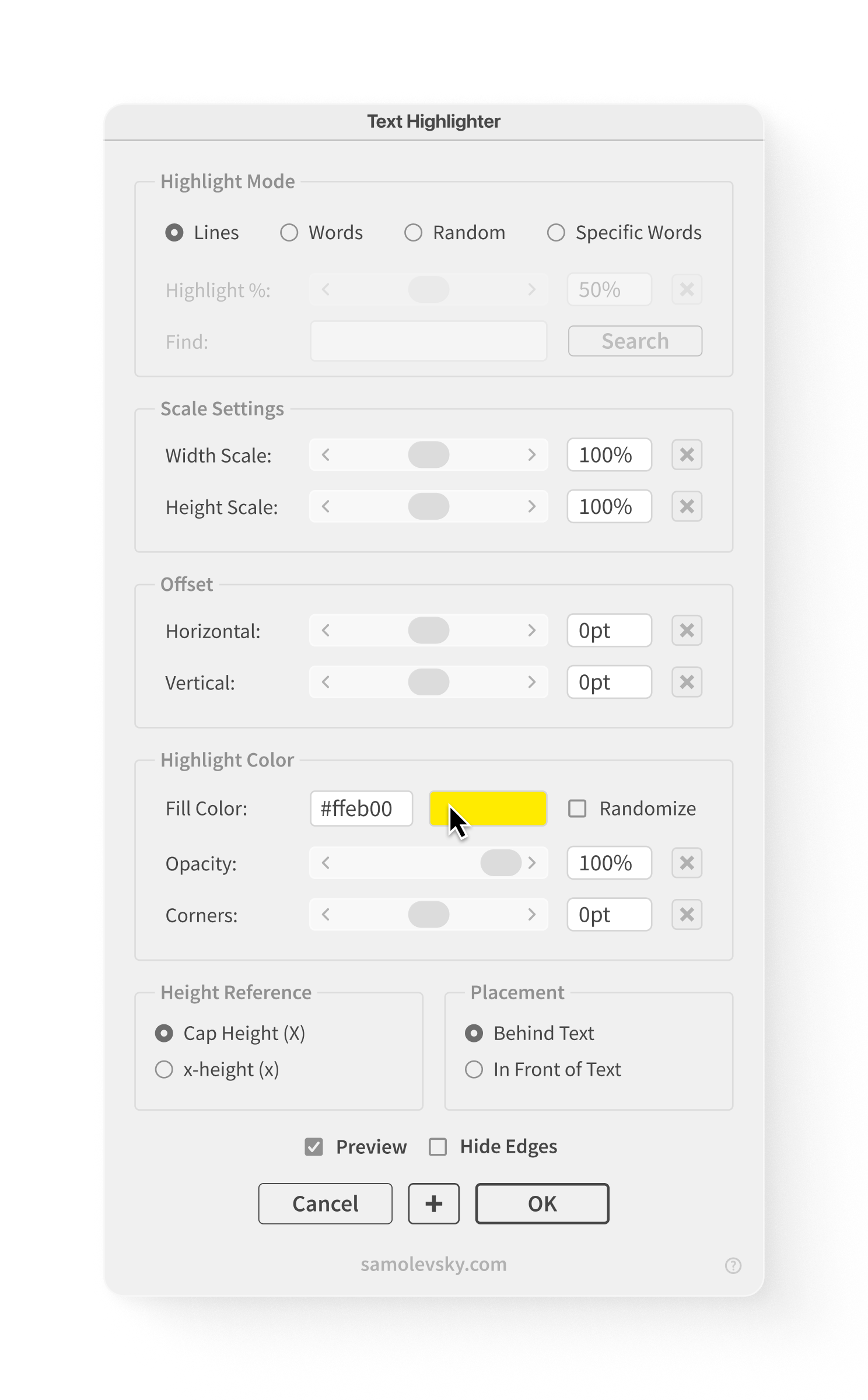 Text Highlighter – Samolevsky