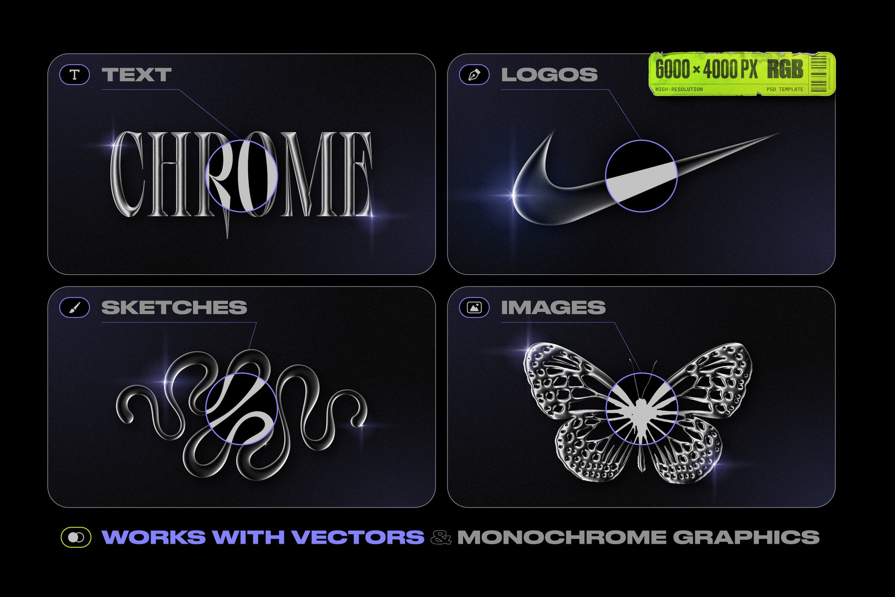 Chrome 3D Effect for Photoshop + 120 Shapes – Samolevsky