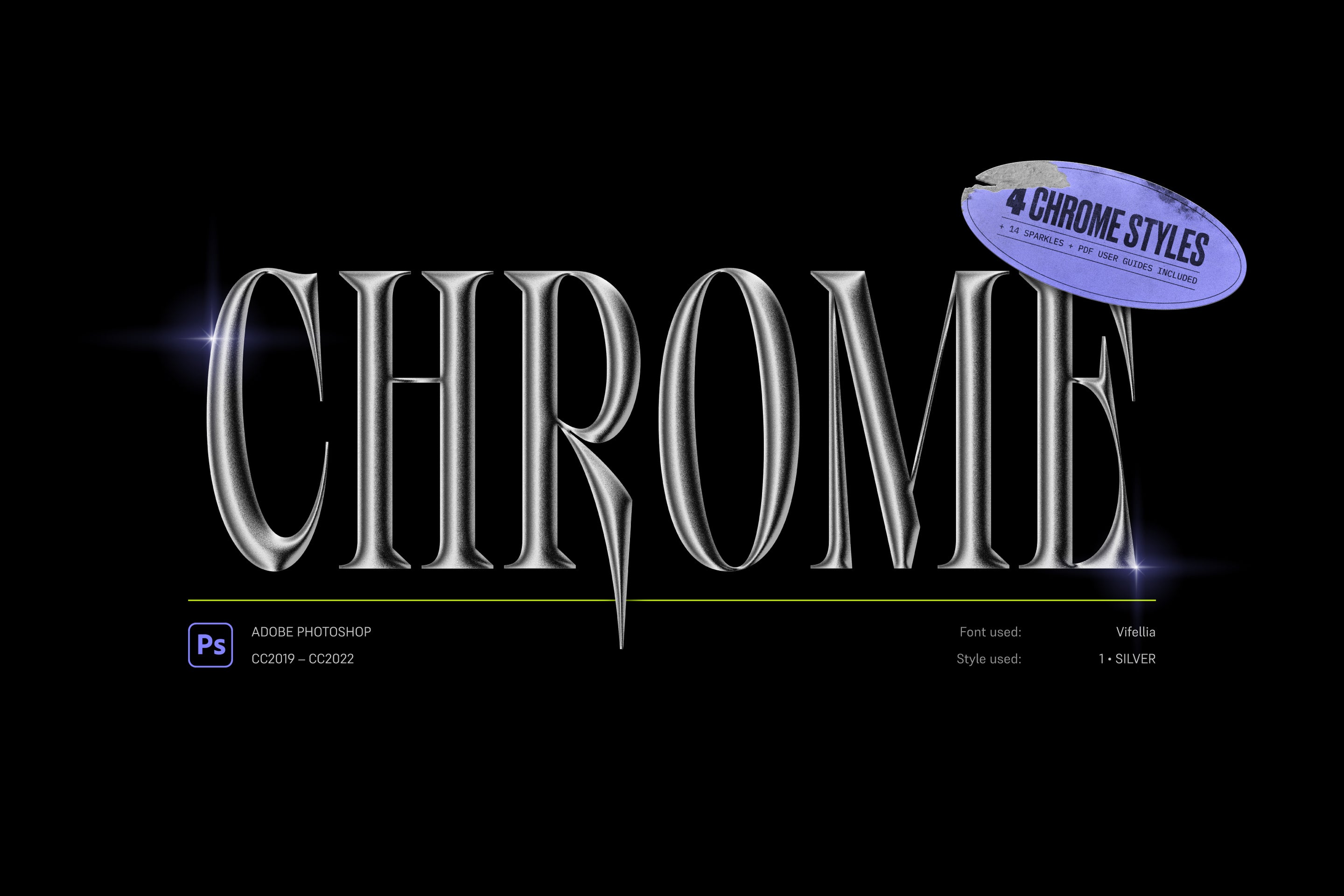 Chrome 3D Effect for Photoshop + 120 Shapes – Samolevsky