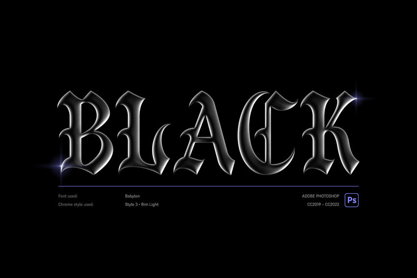 Chrome 3D Effect for Photoshop + 120 Shapes – Samolevsky