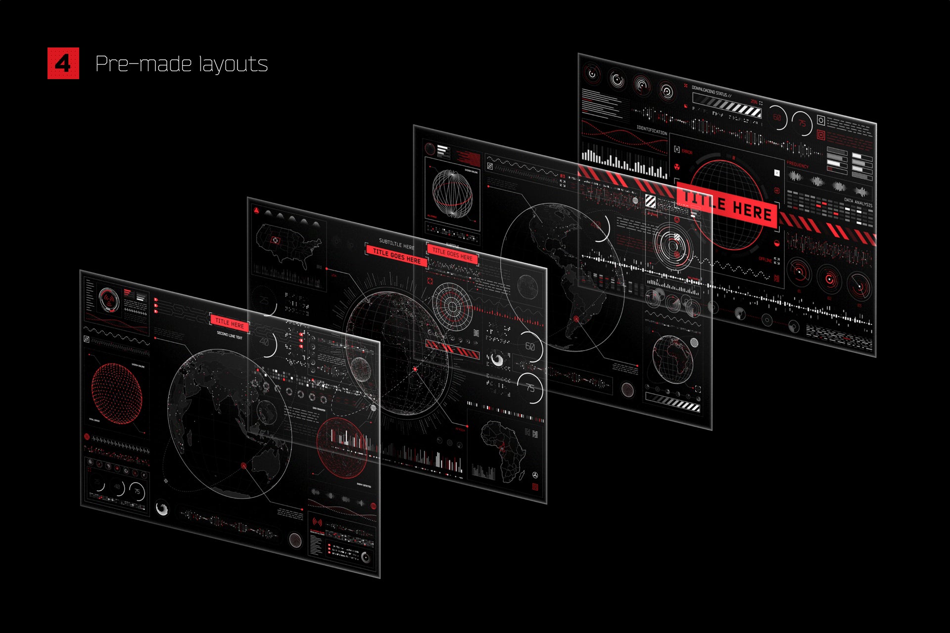 Futuristic UI Kit - 200 Design Elements – Samolevsky