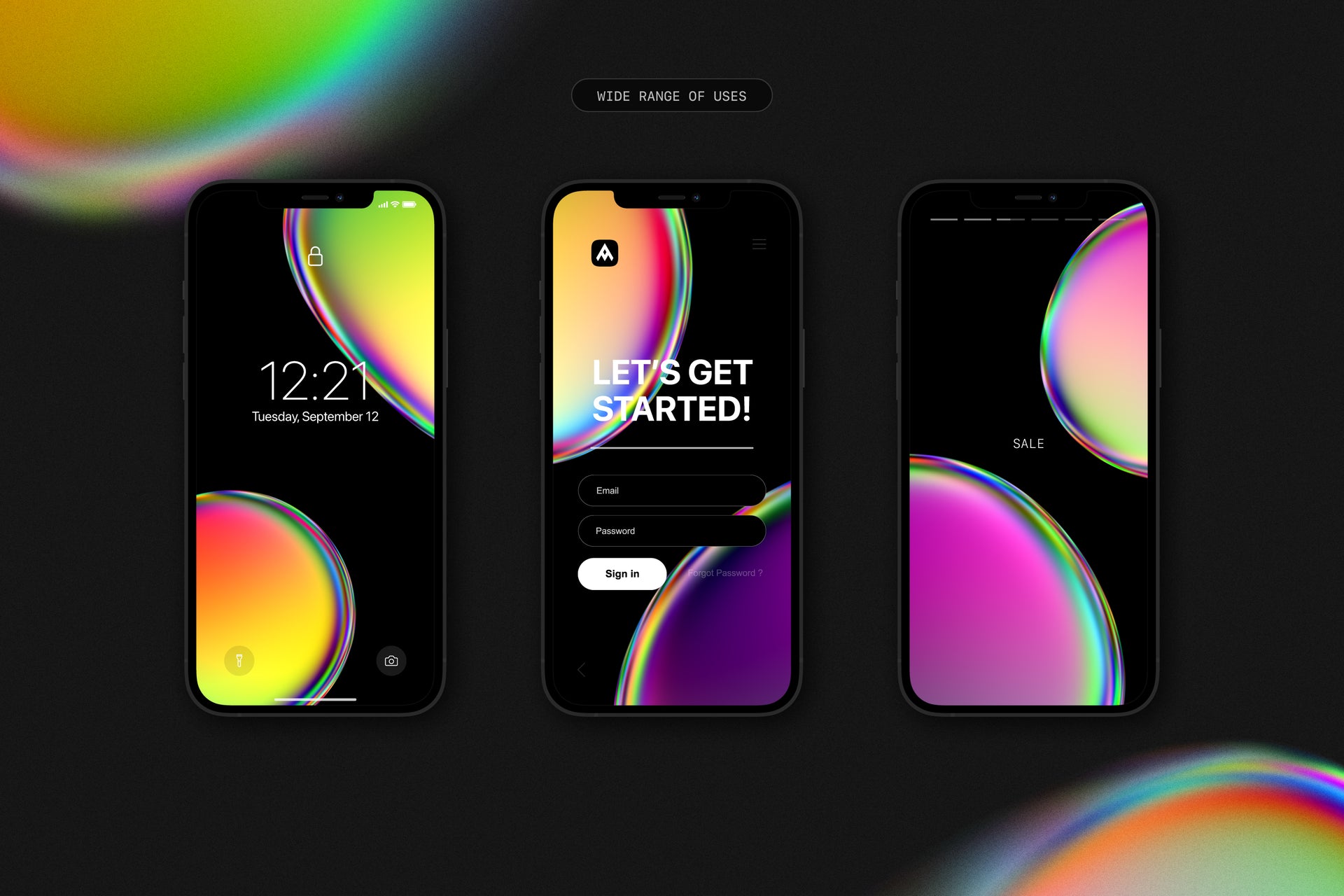 Iridescent Blob Shapes Collection – Samolevsky